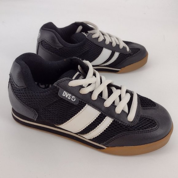 Dvs | Shoes | Y2k Vintage Dvs Mesh Milan Gum Sole Black White Skate ...